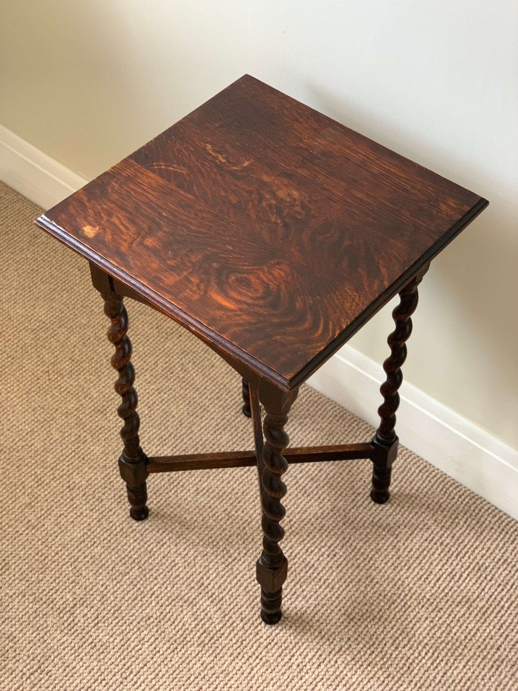 Antique barley twist side table – Custodian Antiques